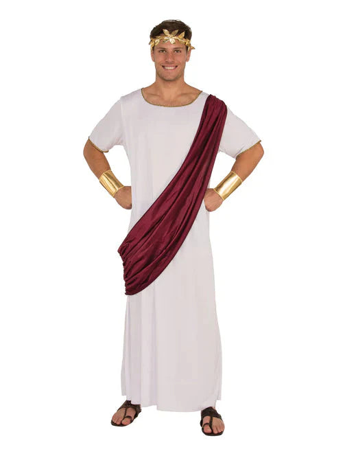 Augustus Caesar Costume Adult White Toga – Mad Distribution Costumes ...