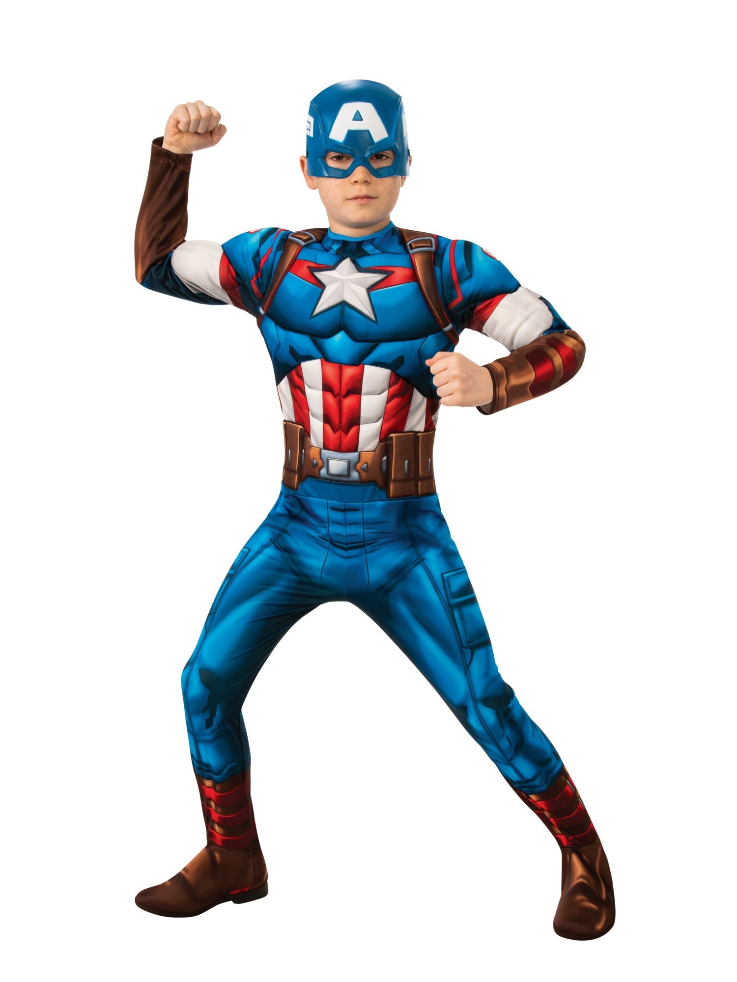 Captain America Costume Child Classic Avengers Suit – Mad Distribution ...