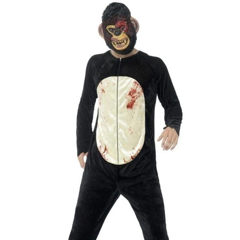 Deluxe Zombie Chimp Costume Adult Black – Mad Distribution Costumes ...