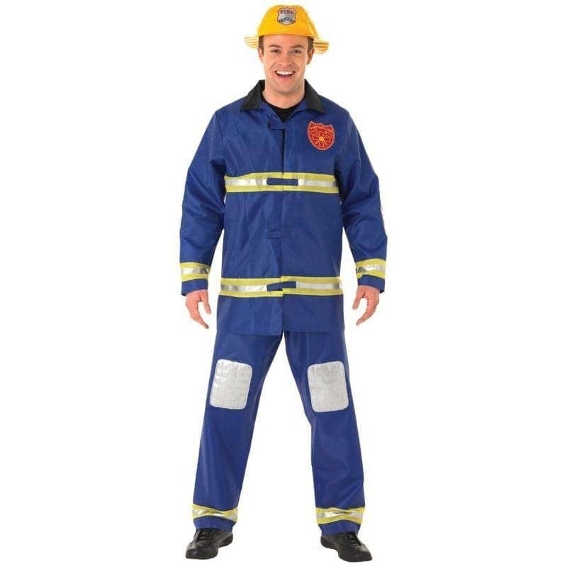 Fireman Costume Mens Firefighter Overalls – Mad Distribution Costumes ...