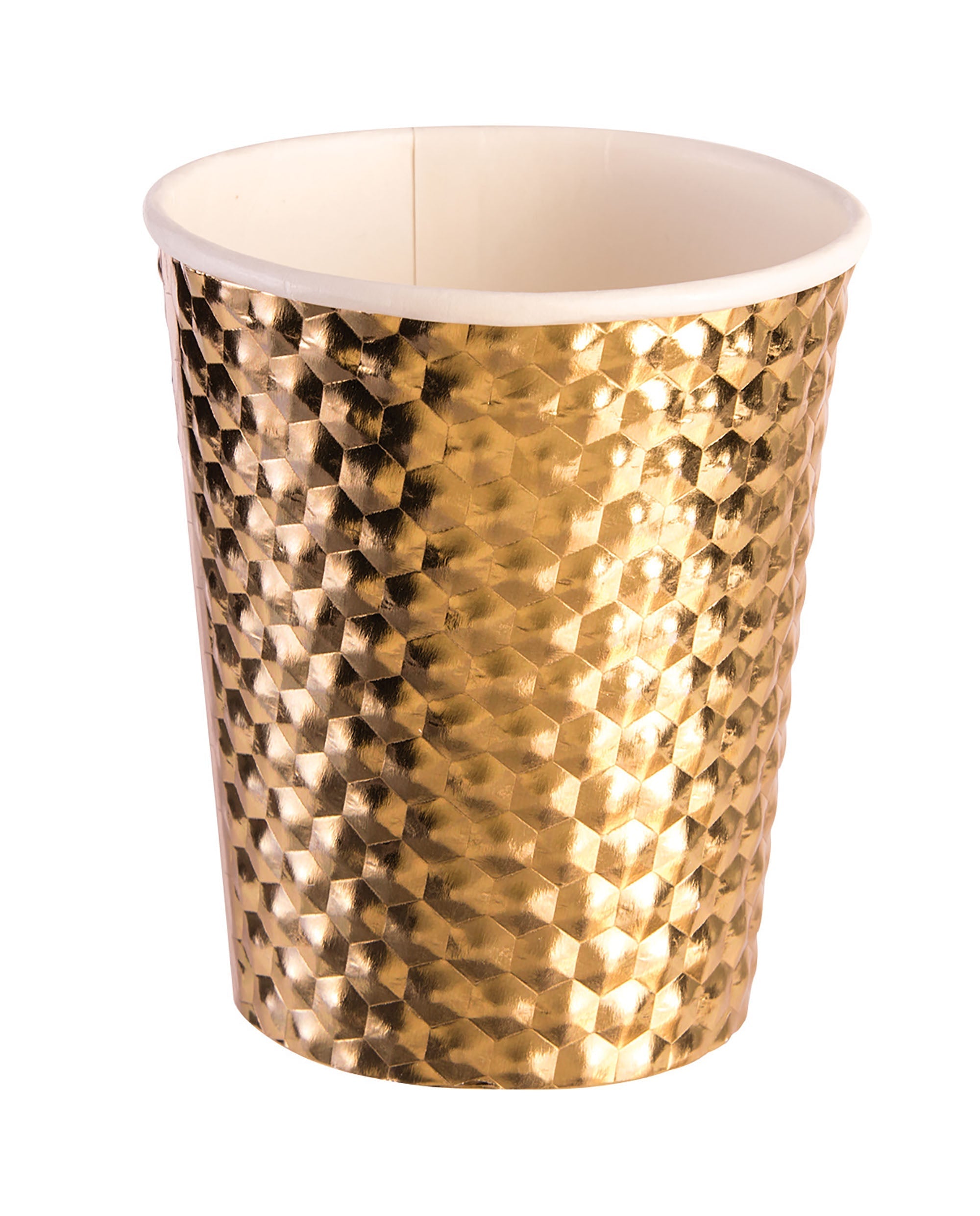 Gold Paper Cups 8 Pack – Mad Distribution Costumes Australia