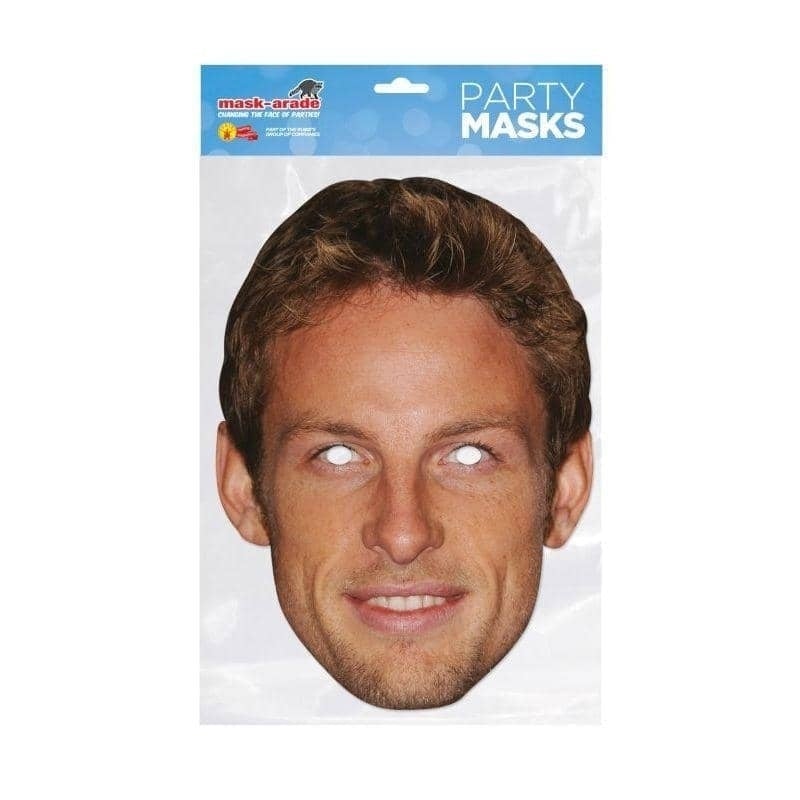 Jenson Button Celebrity Face Mask – Mad Distribution Costumes Australia
