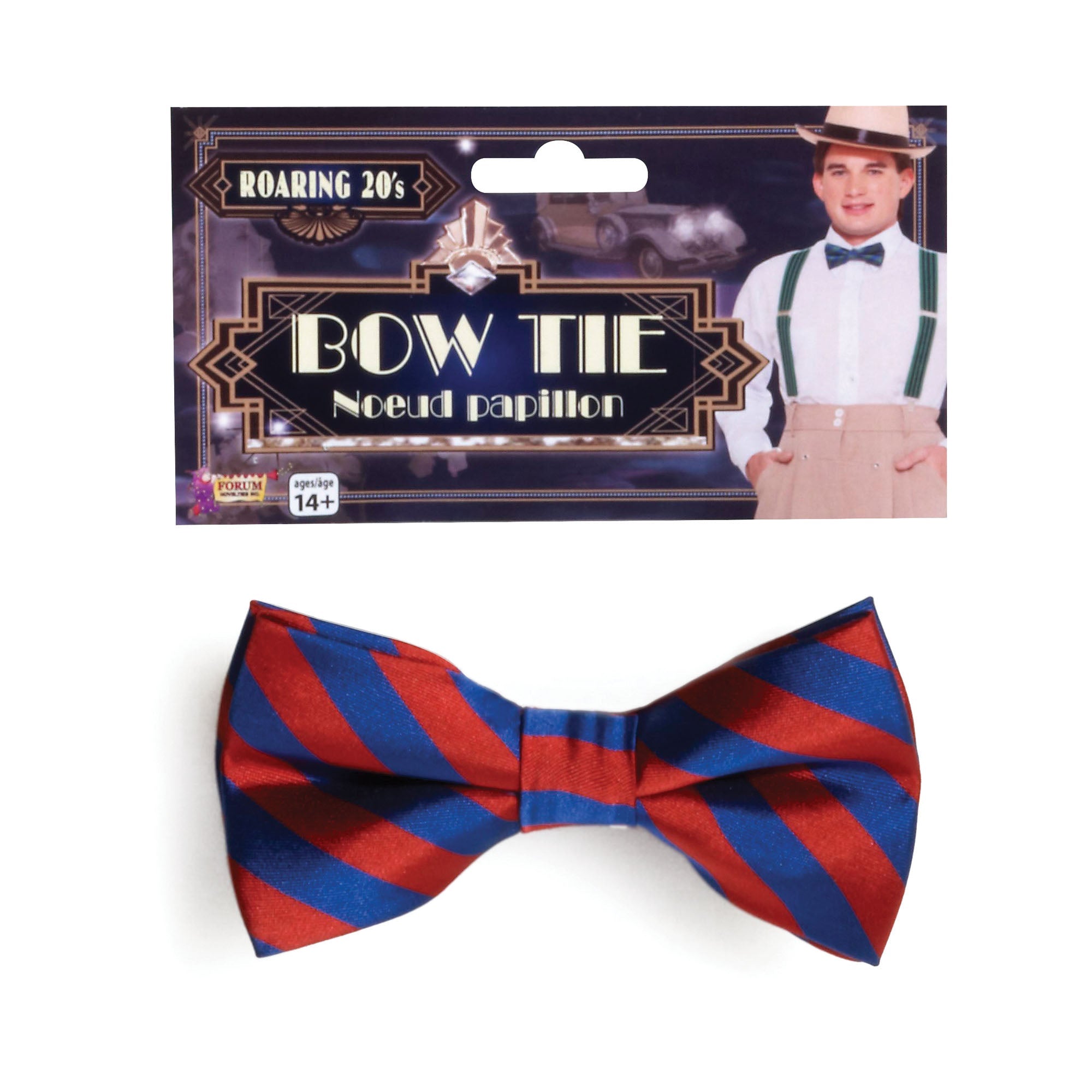 Mens Bow Tie Sriped Red Blue Costume Accessories Male Halloween – Mad ...