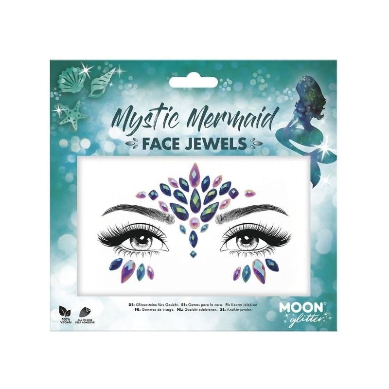 Moon Glitter Face Jewels Mystic Mermaid Costume Make Up – Mad ...