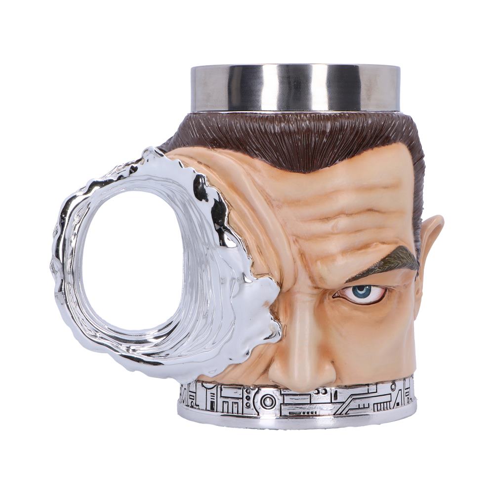 Terminator T1000 Head with Bullet Hole Collectible Tankard T-1000 18.5 ...