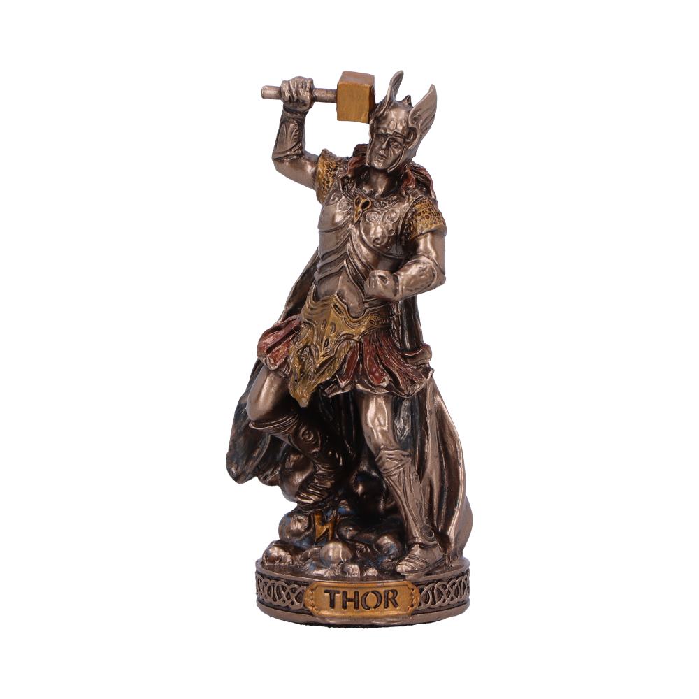 Thor God of Thunder and Lightning Mini Bronze Figurine – Mad ...
