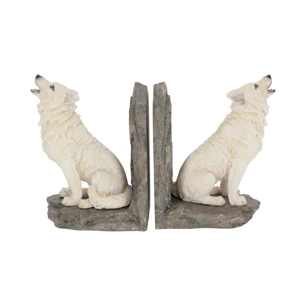 Wardens of the North White Wolf Bookends 20.3cm – Mad Distribution ...